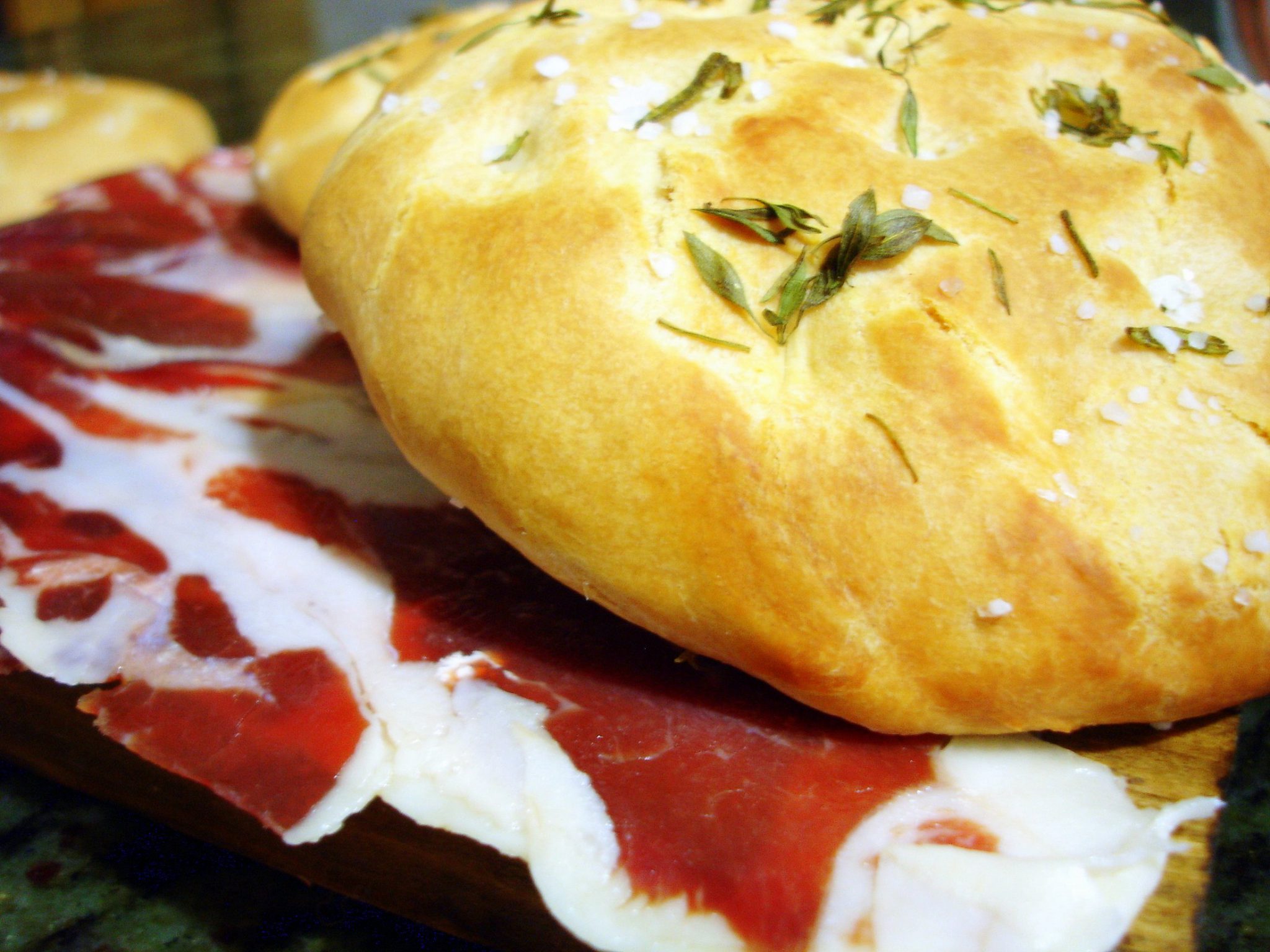 Receta de Focaccia italiana con jamón ibérico