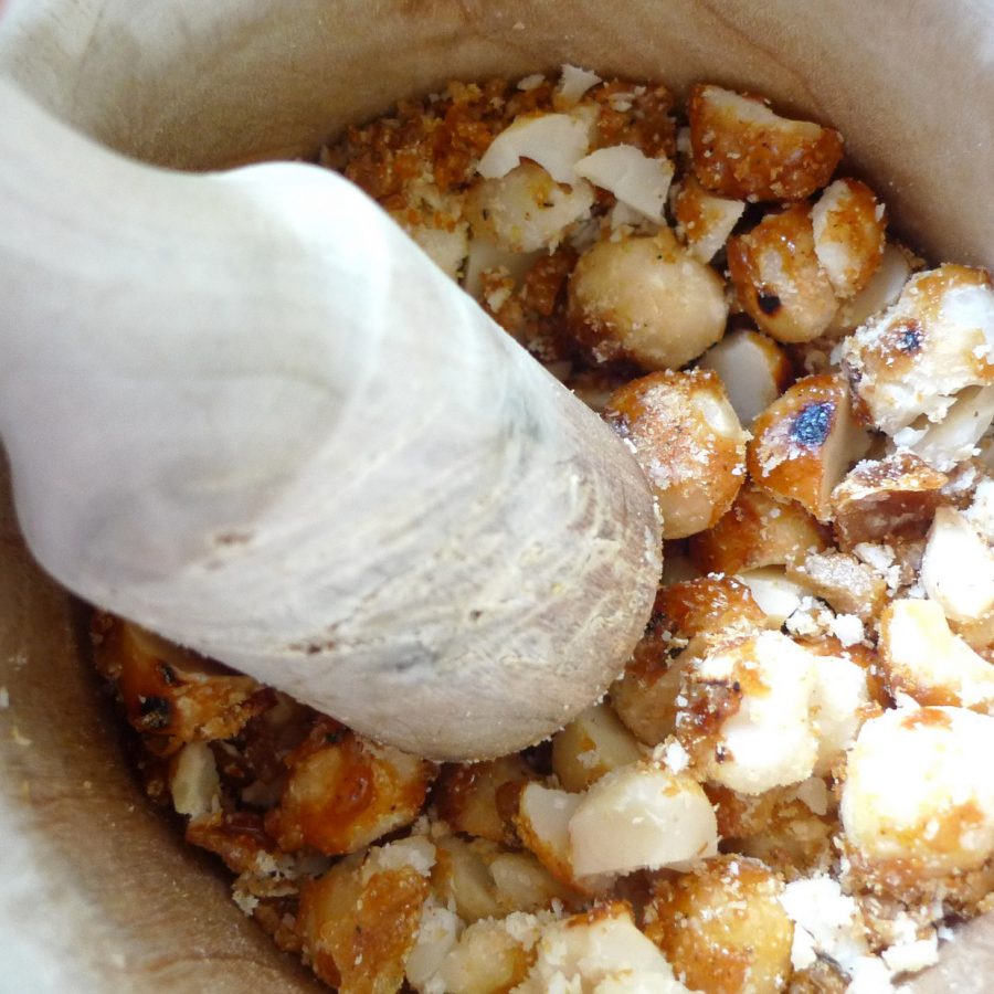 Helado de nueces de macadamia casero, algo increíble